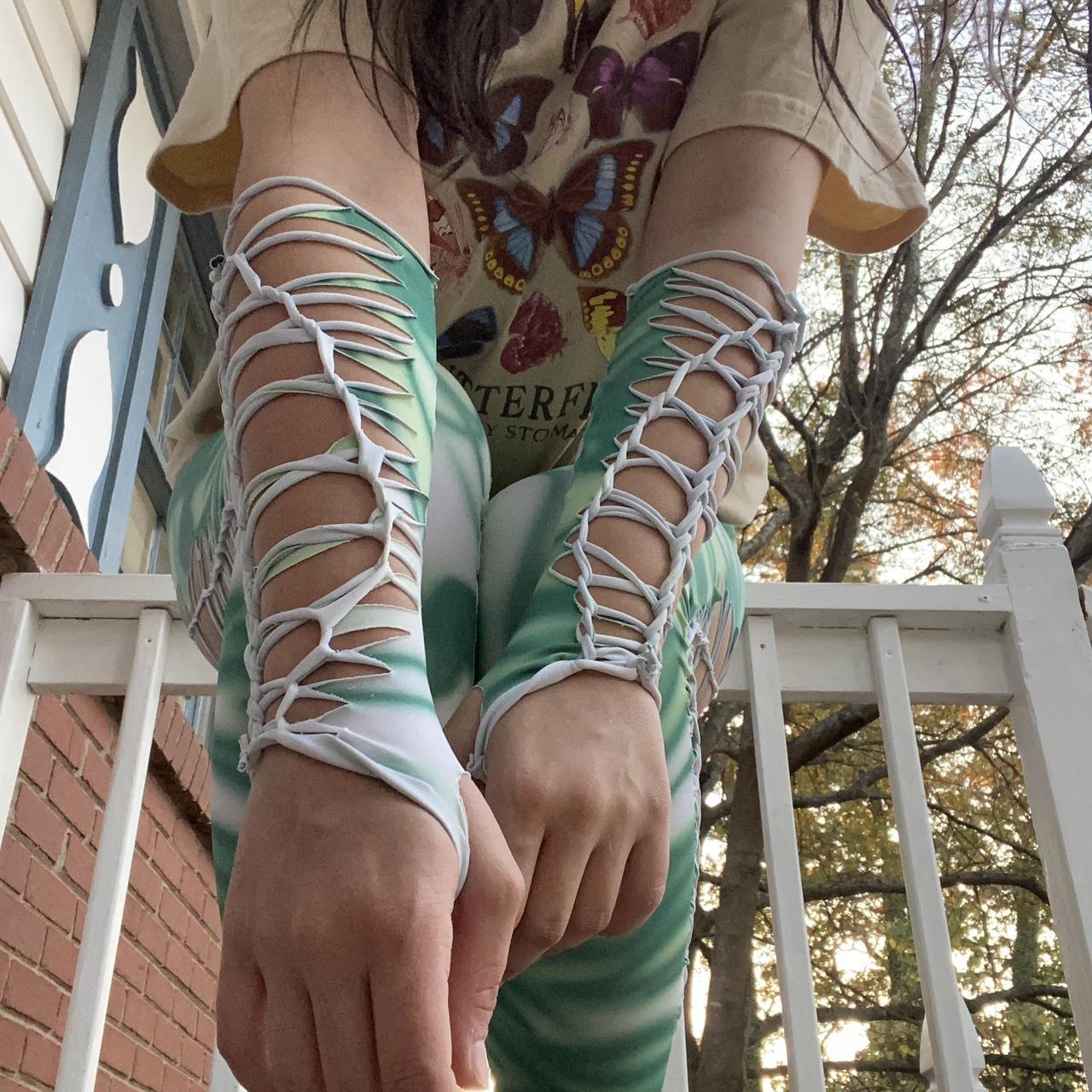 Leg warmers + pants slit weaved by miii This shit... - Depop