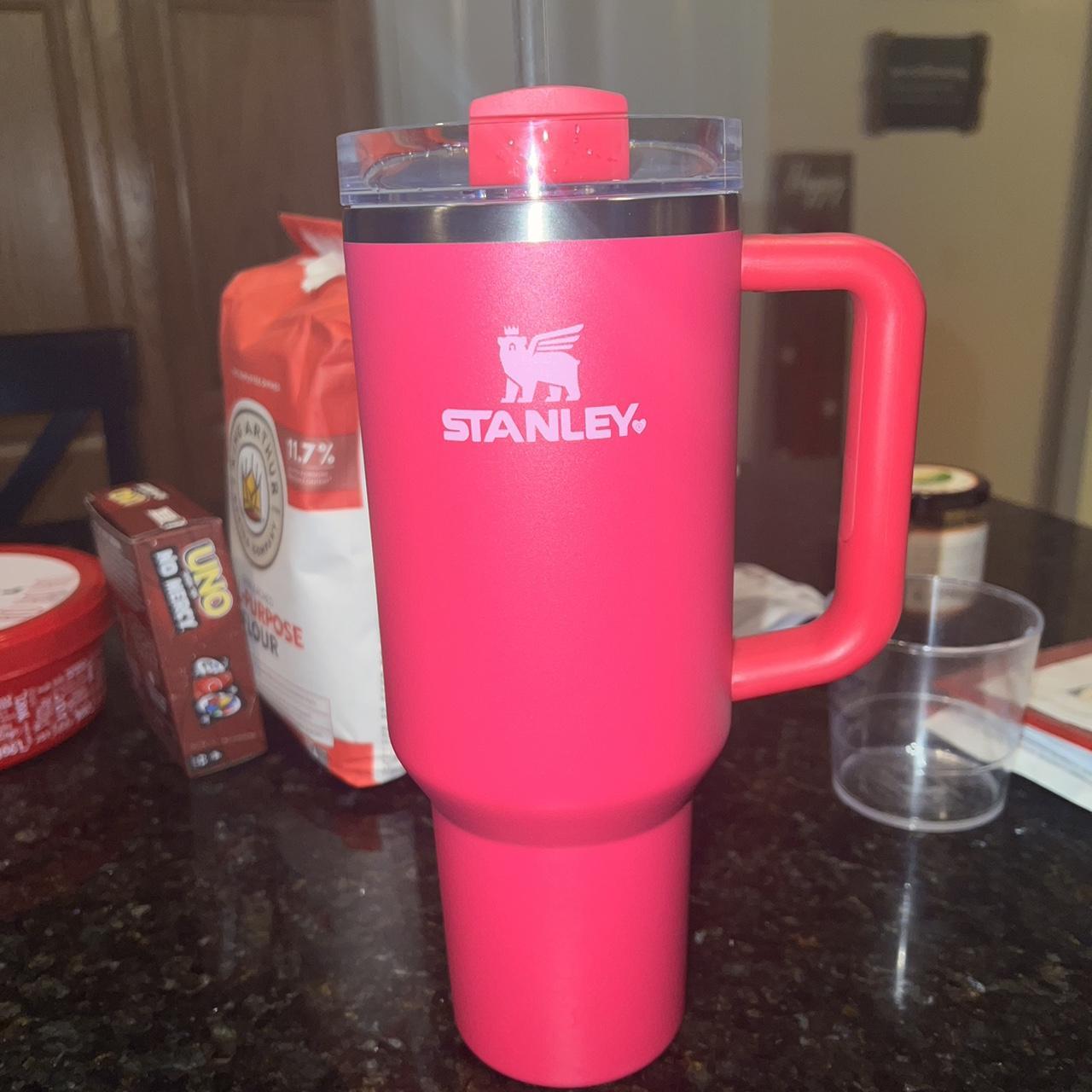 Stanley Quencher Tumbler Cosmo Pink 40 oz Gently... - Depop