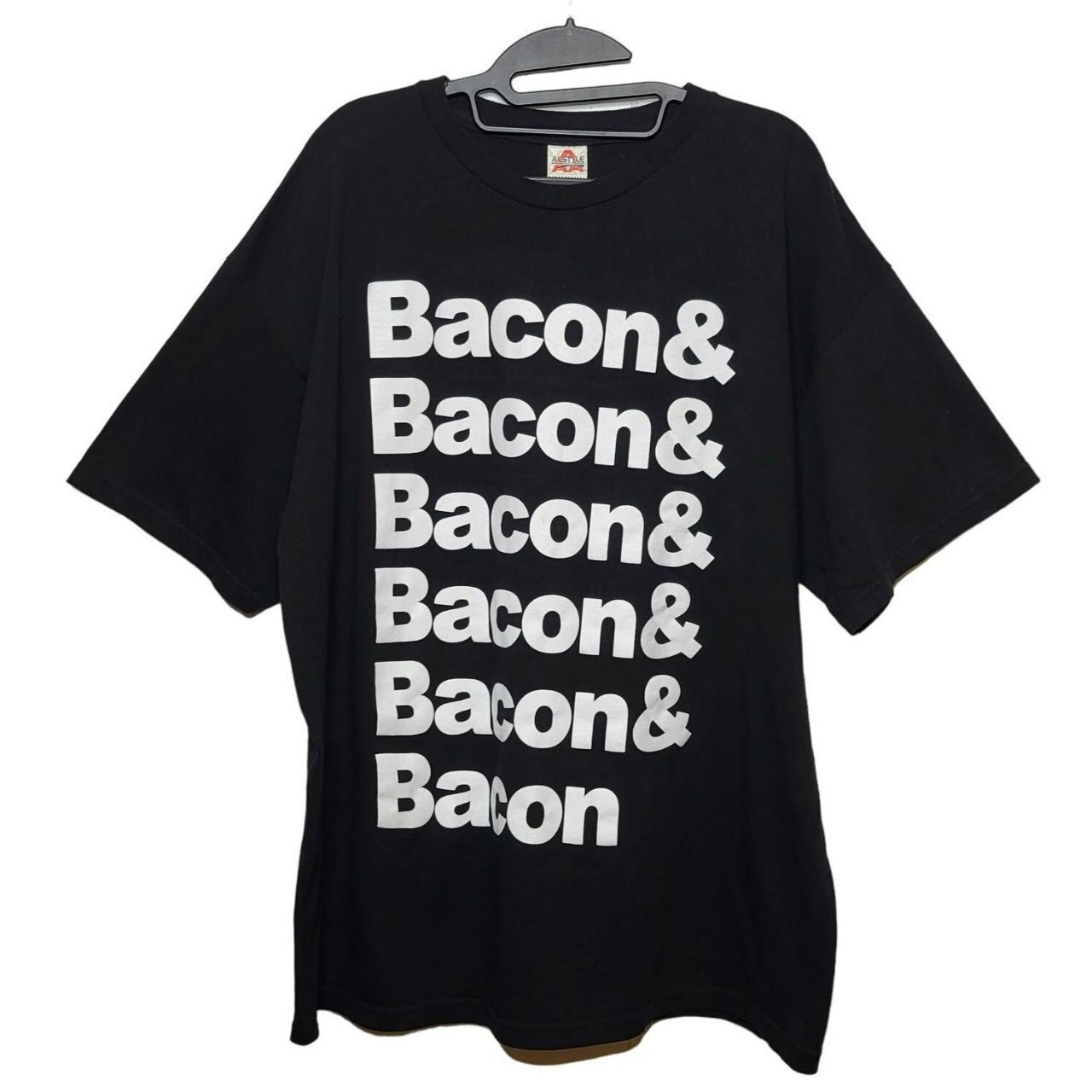Bacon & Bacon & Bacon & Bacon Spell Out T-shirt... - Depop