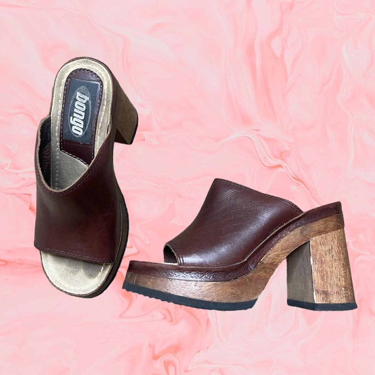 Y2K BONGO CLOGS so cute! Chunky heel and open... - Depop