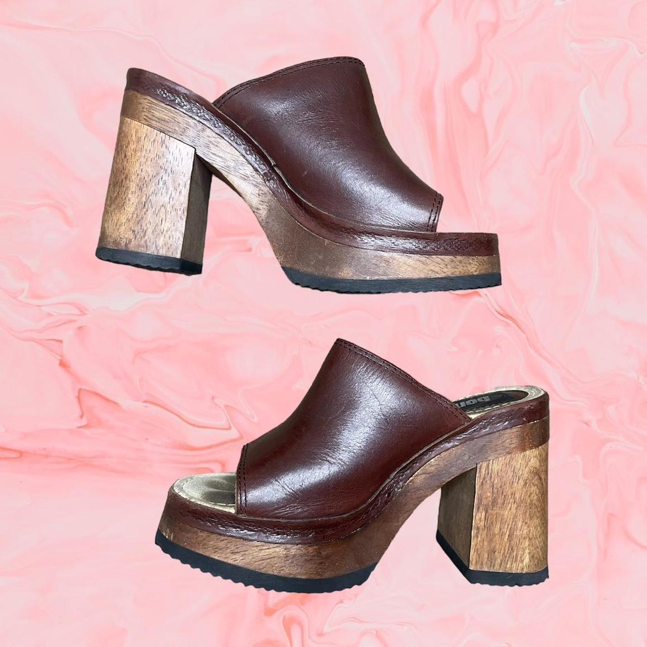 Y2K BONGO CLOGS so cute! Chunky heel and open... - Depop