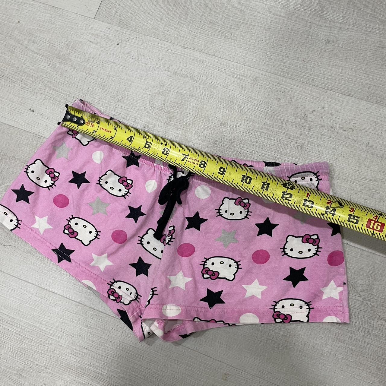 Y2K HELLO KITTY PJ SHORTS adorable pink hello kitty... - Depop