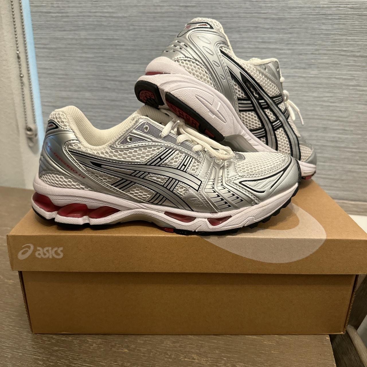 ASICS GEL KAYANO 14 (Red & Sliver) The shoes are... - Depop