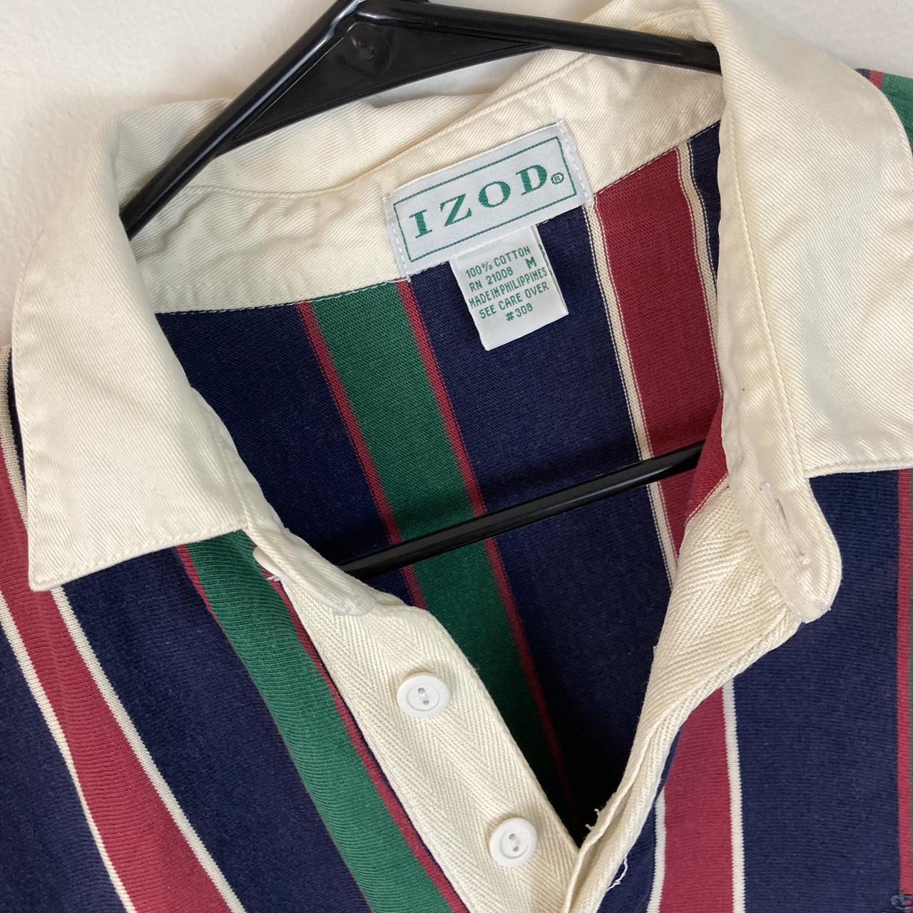 Izod Striped Polo -10/10 condition -100%... - Depop