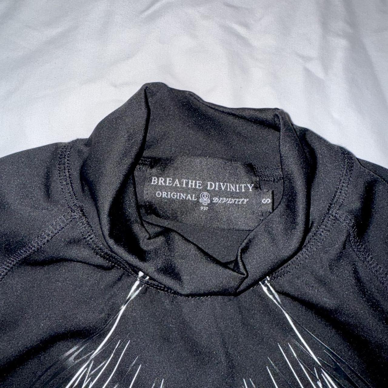 breathedivinity black long sleeve compression shirt... | Depop
