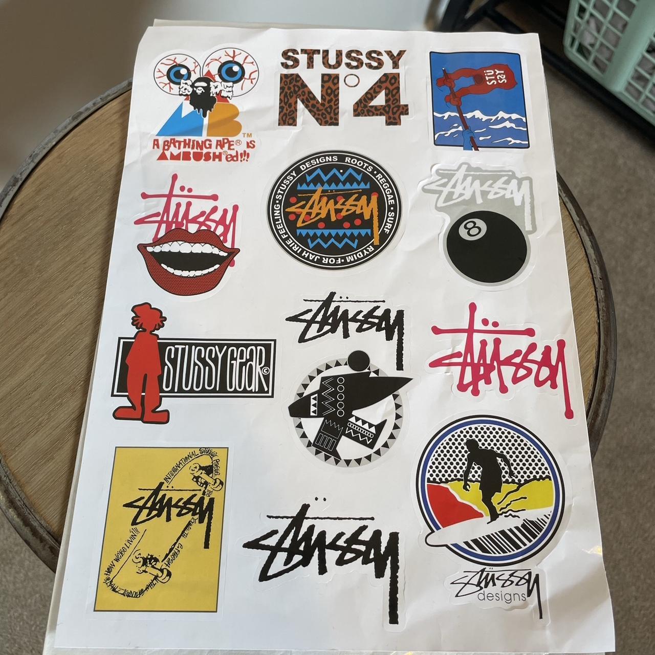 Selection of stussy stickers, being sold as one... - Depop