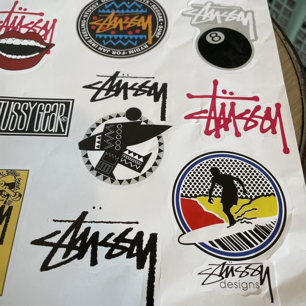 Selection of stussy stickers, being sold as one... - Depop