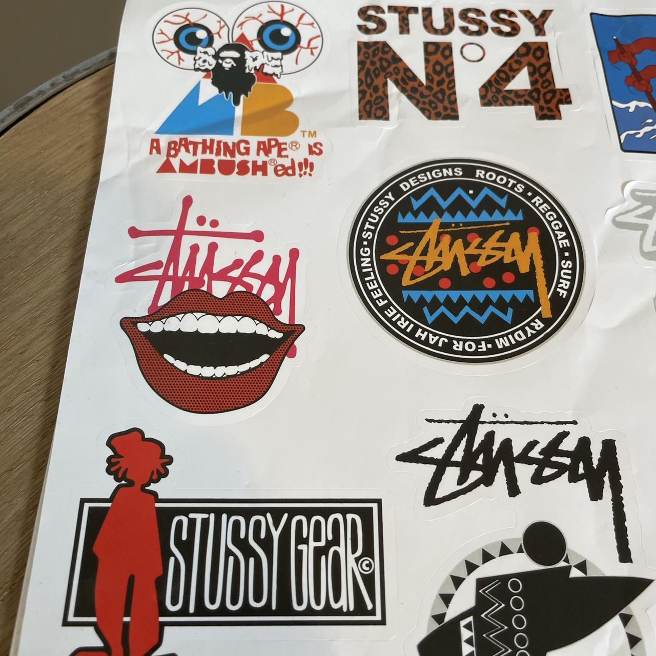 Selection of stussy stickers, being sold as one... - Depop