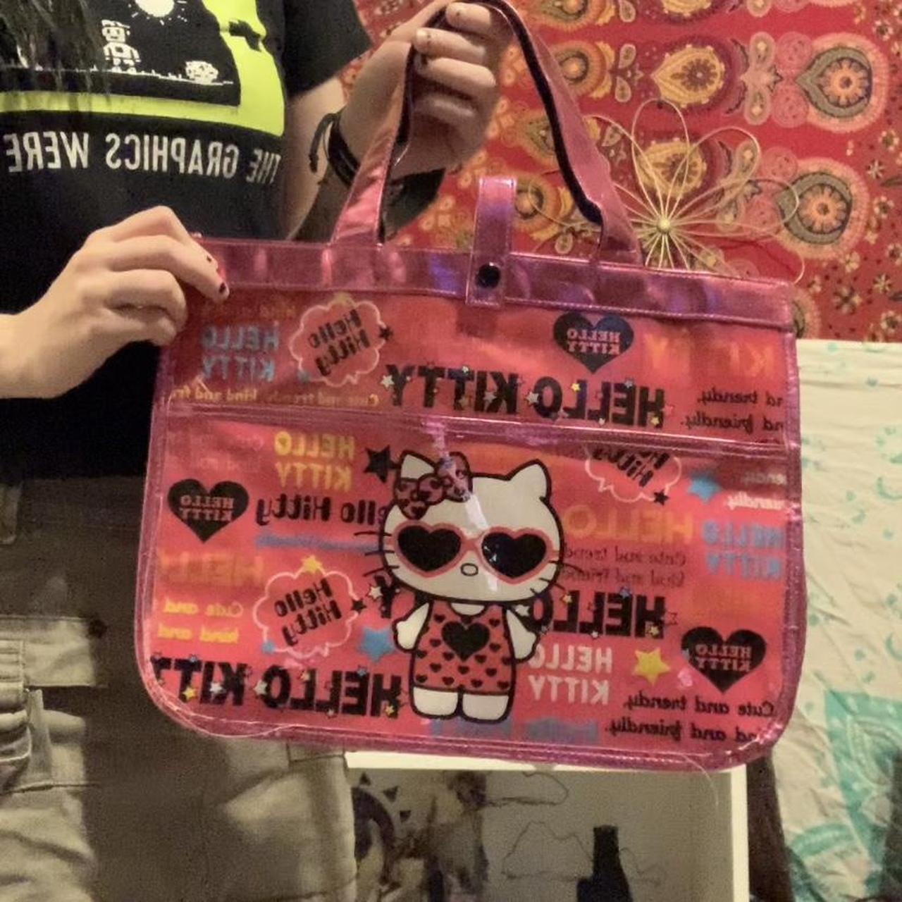 absolutely adorable hello kitty beach tote bag... - Depop