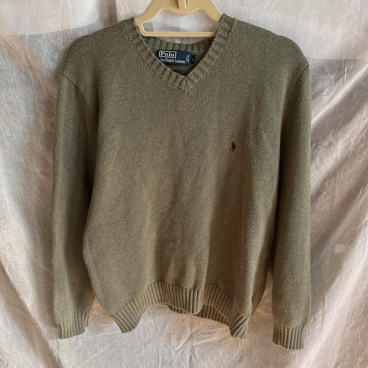 Vintage polo by Ralph Lauren green long sleeve... - Depop