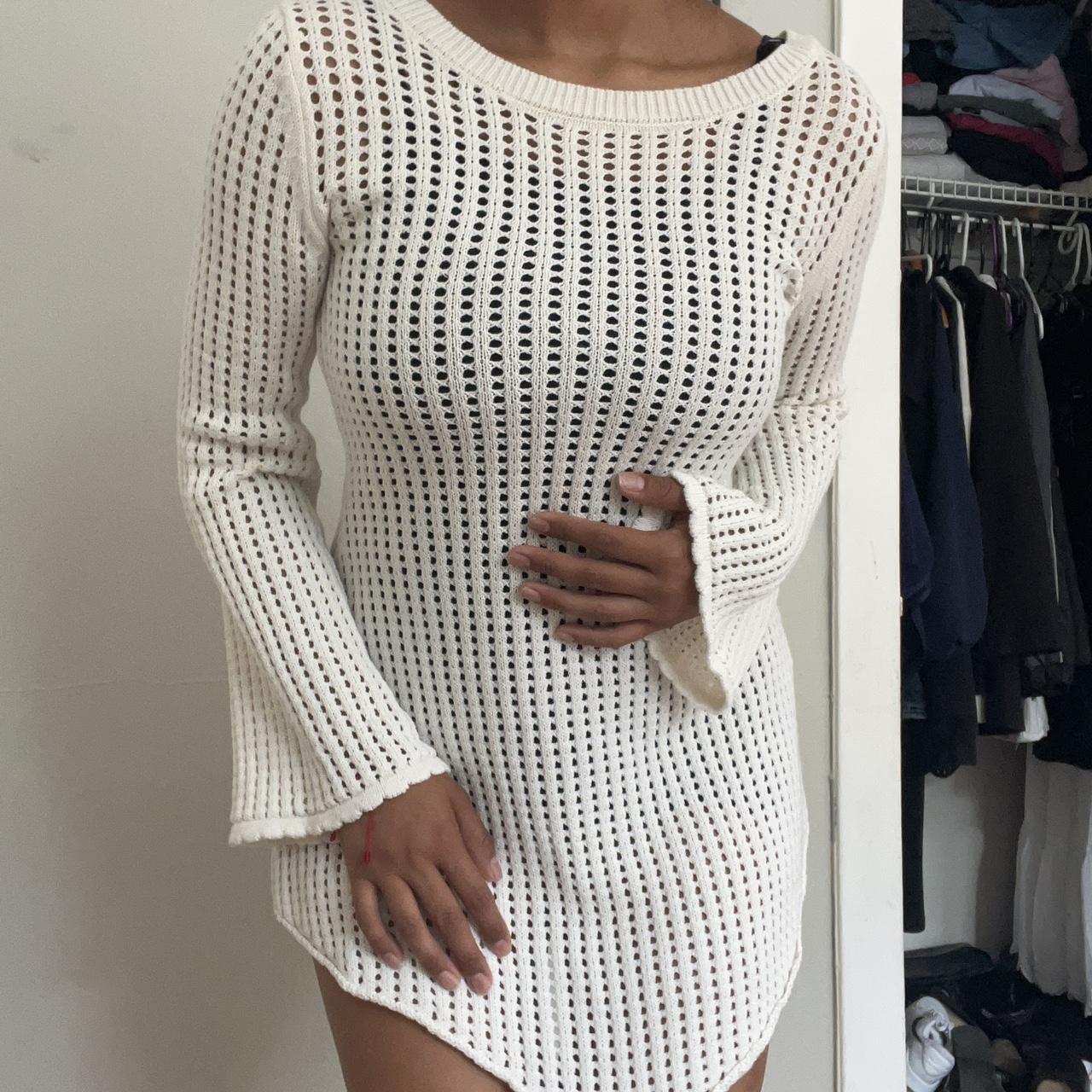 Forever21 Crochet mesh cover up dress (or can be... - Depop