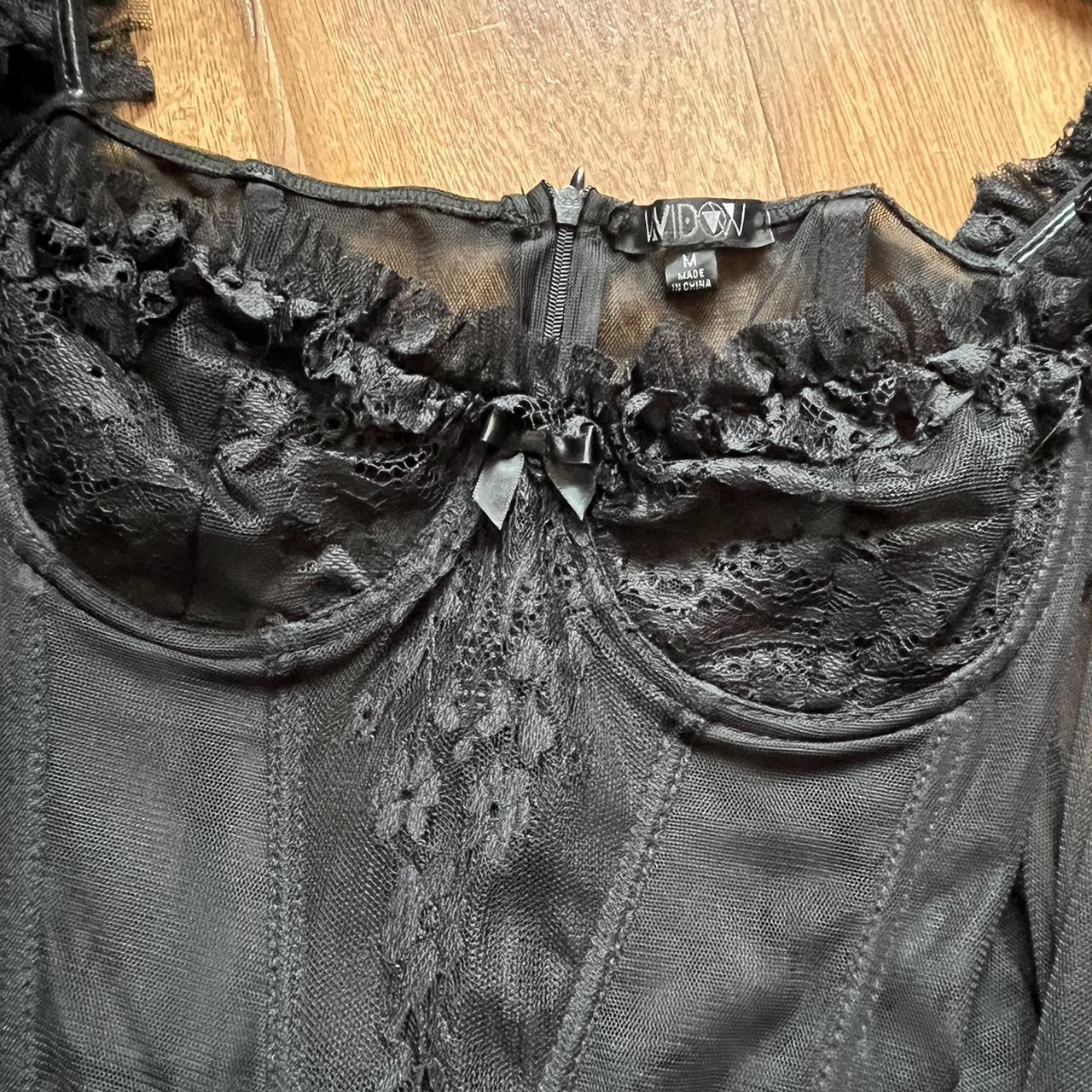 Dollskill Floor Length Black Lace Dress Size... - Depop