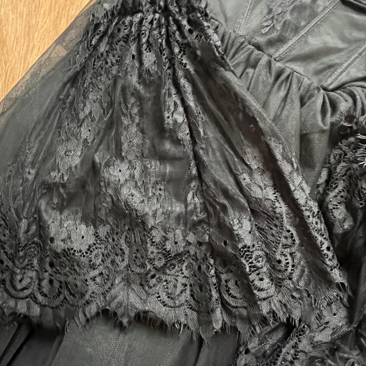 Dollskill Floor Length Black Lace Dress Size... - Depop