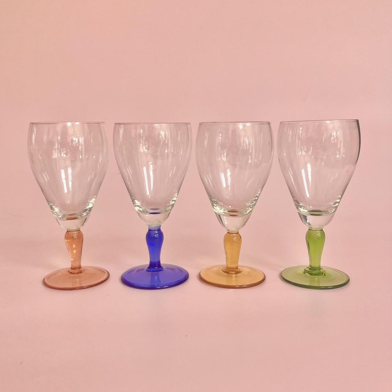 Multicoloured Set Of Vintage Sherry Glasses Depop