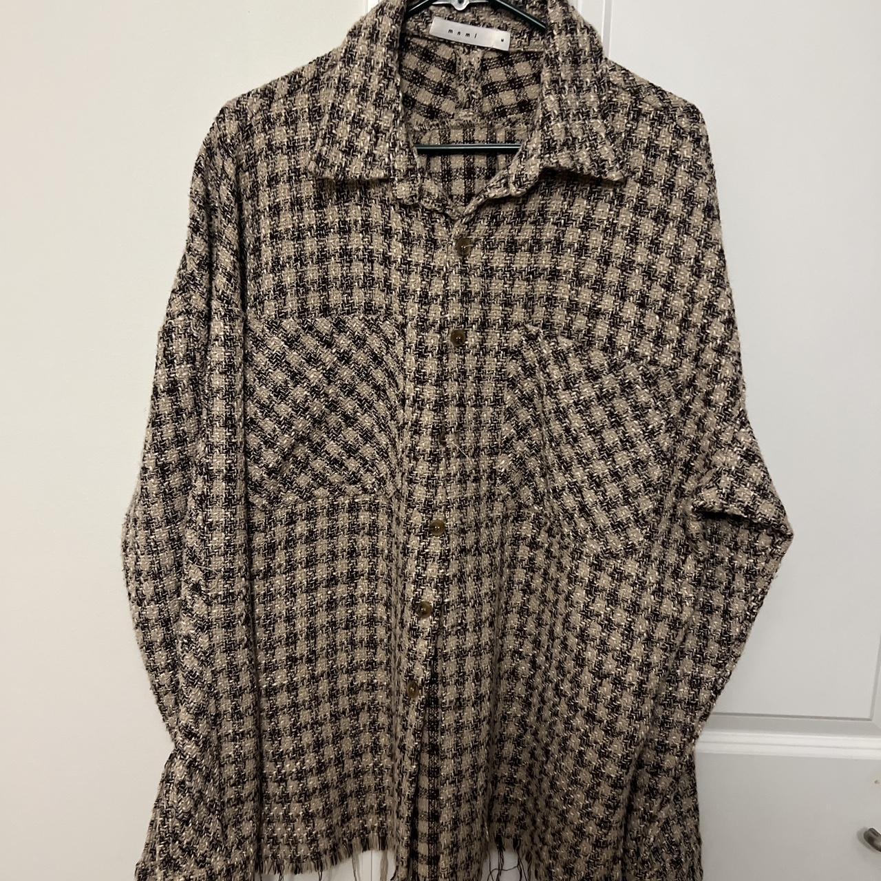 Mnml flannel in brown/black, size medium - No... - Depop