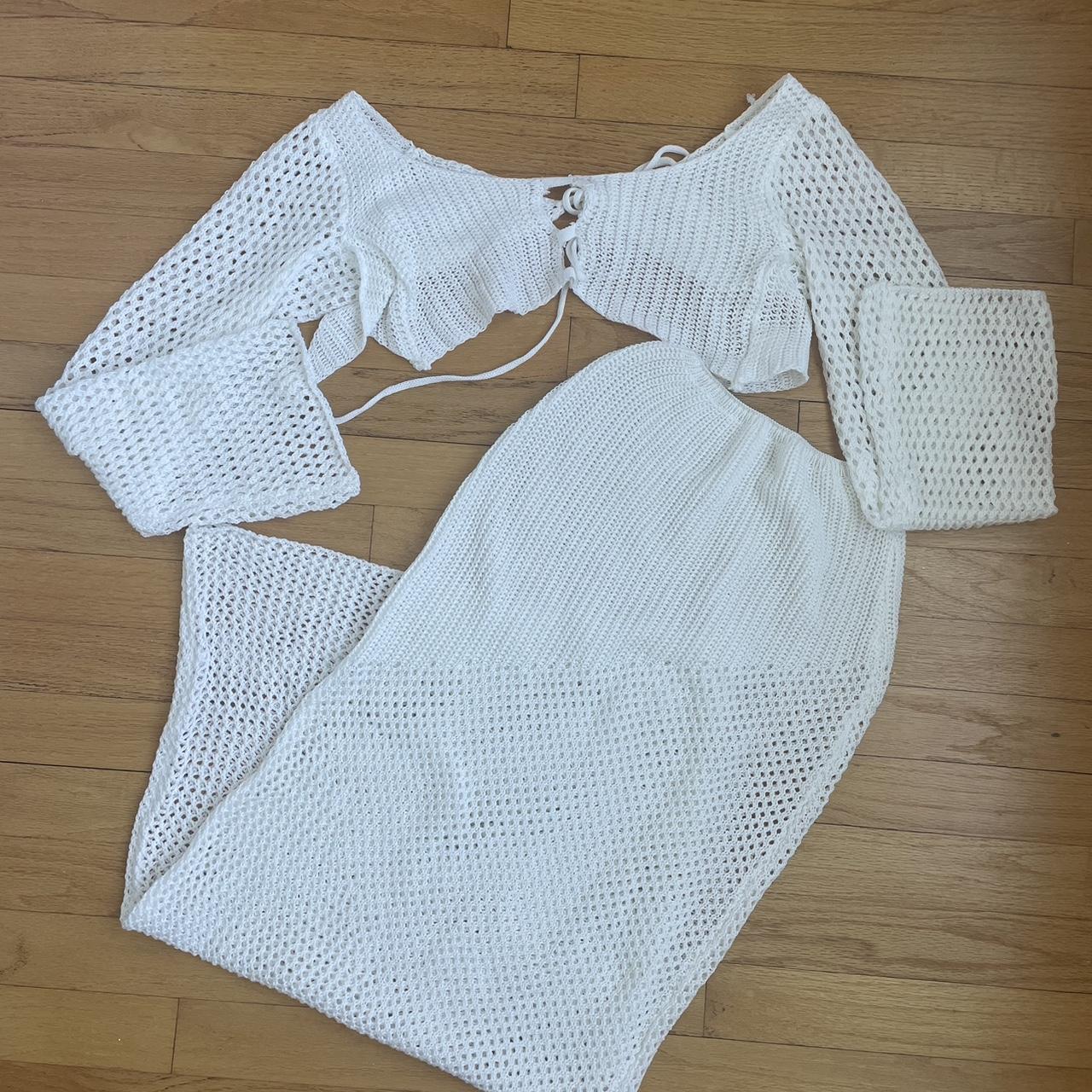 Two Piece White Set. Only worn for this picture!... - Depop
