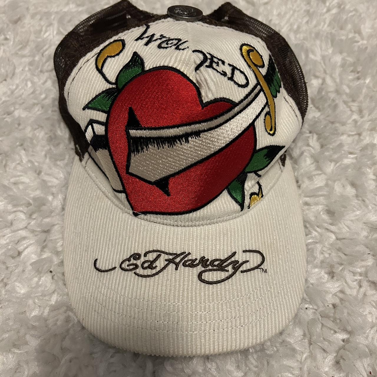 Ed Hardy Vintage Authentic cap with heart - Depop