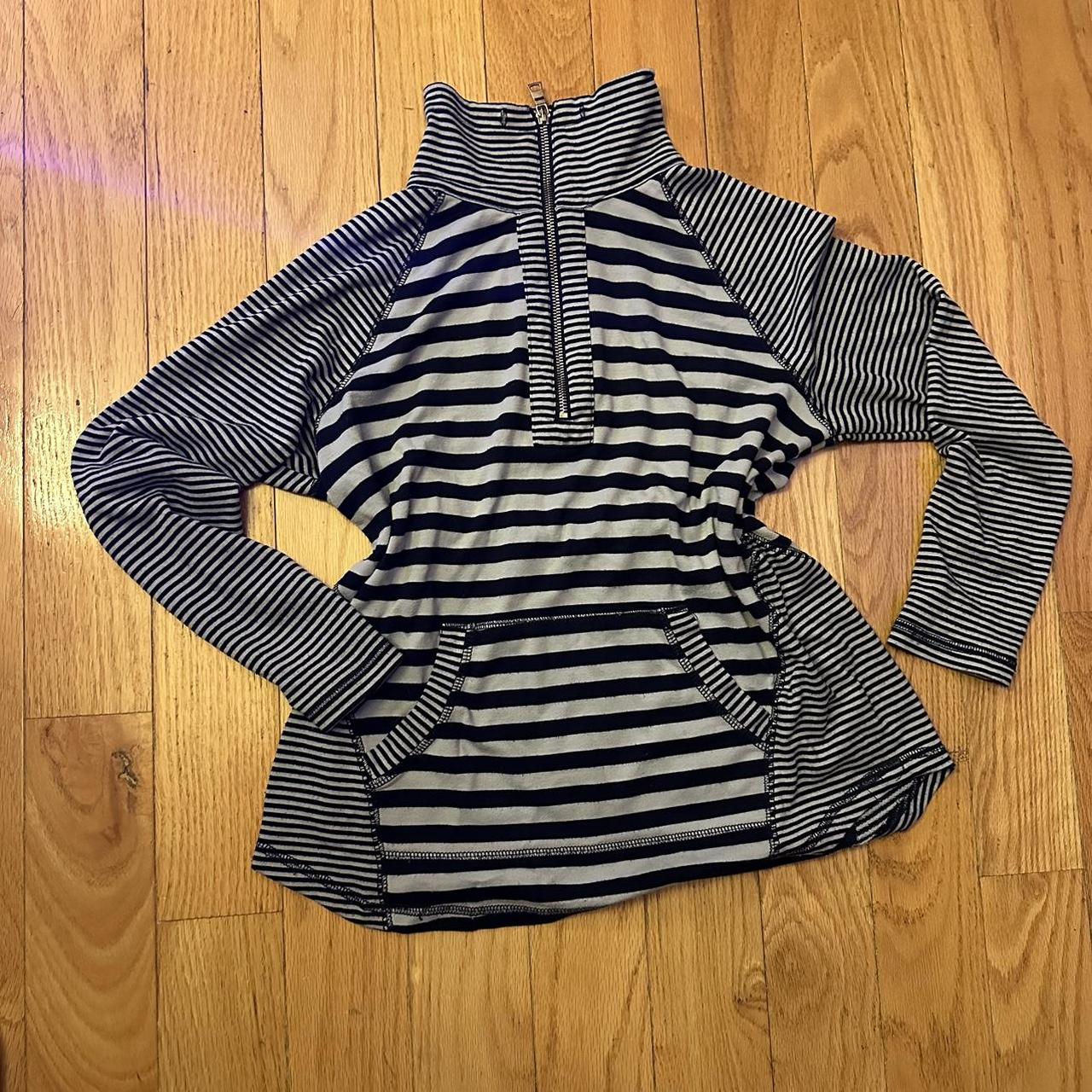 Ruby Red Petite Striped Long Sleeve Shirt Hand me... - Depop