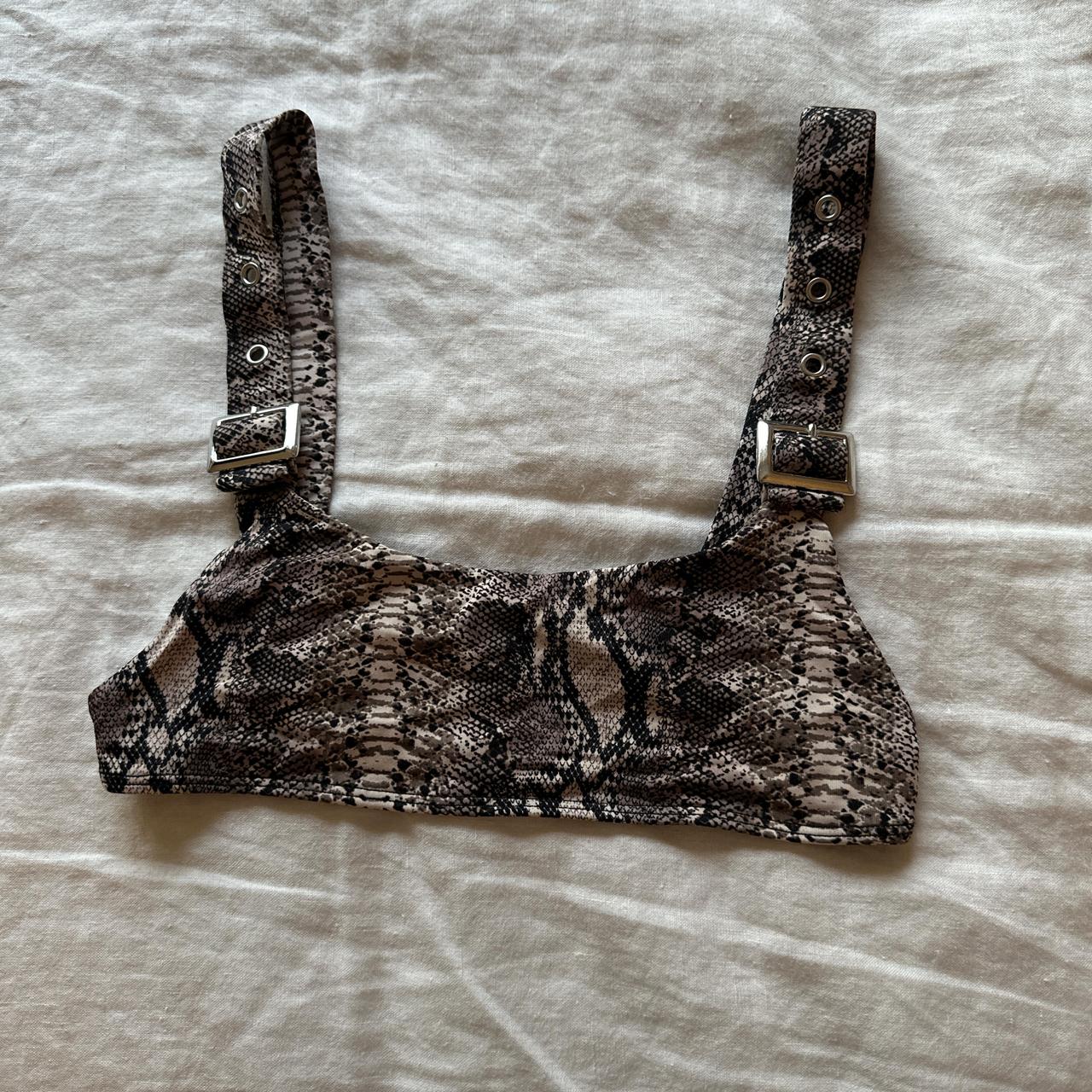 Frankie’s bikinis snakeskin sprint top size small - Depop