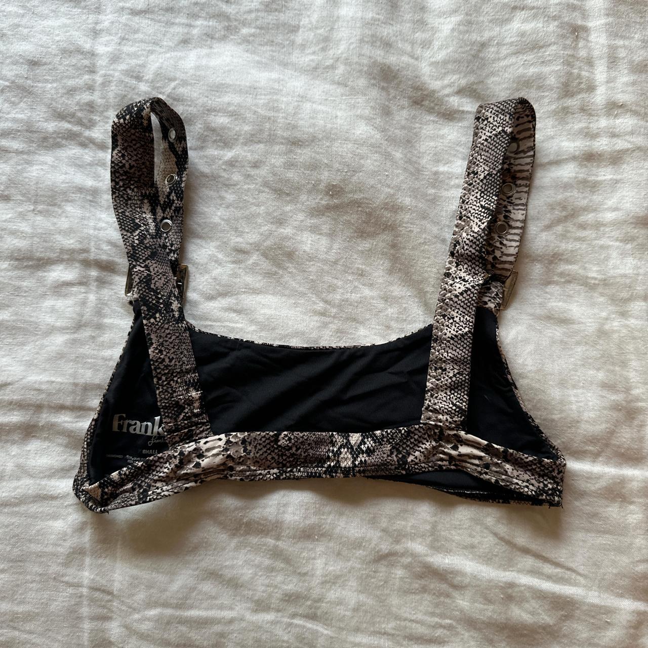 Frankie’s bikinis snakeskin sprint top size small - Depop