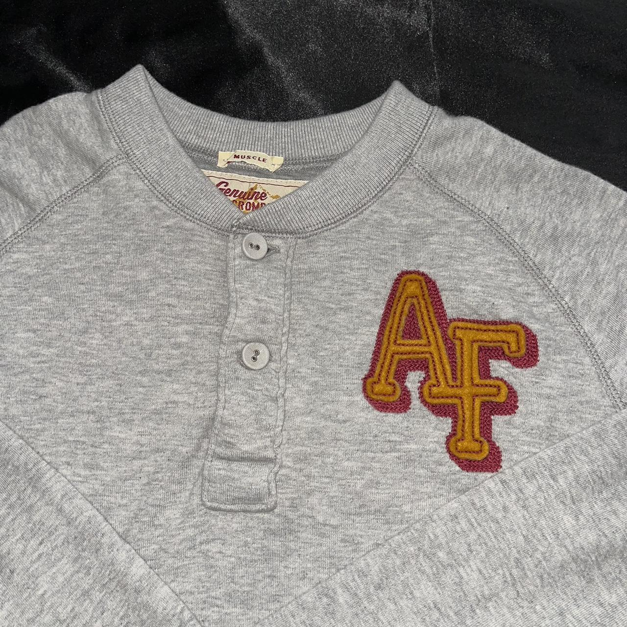 🏮 Abercrombie & Fitch Gray Long Sleeved Shirt 🏮 •... - Depop