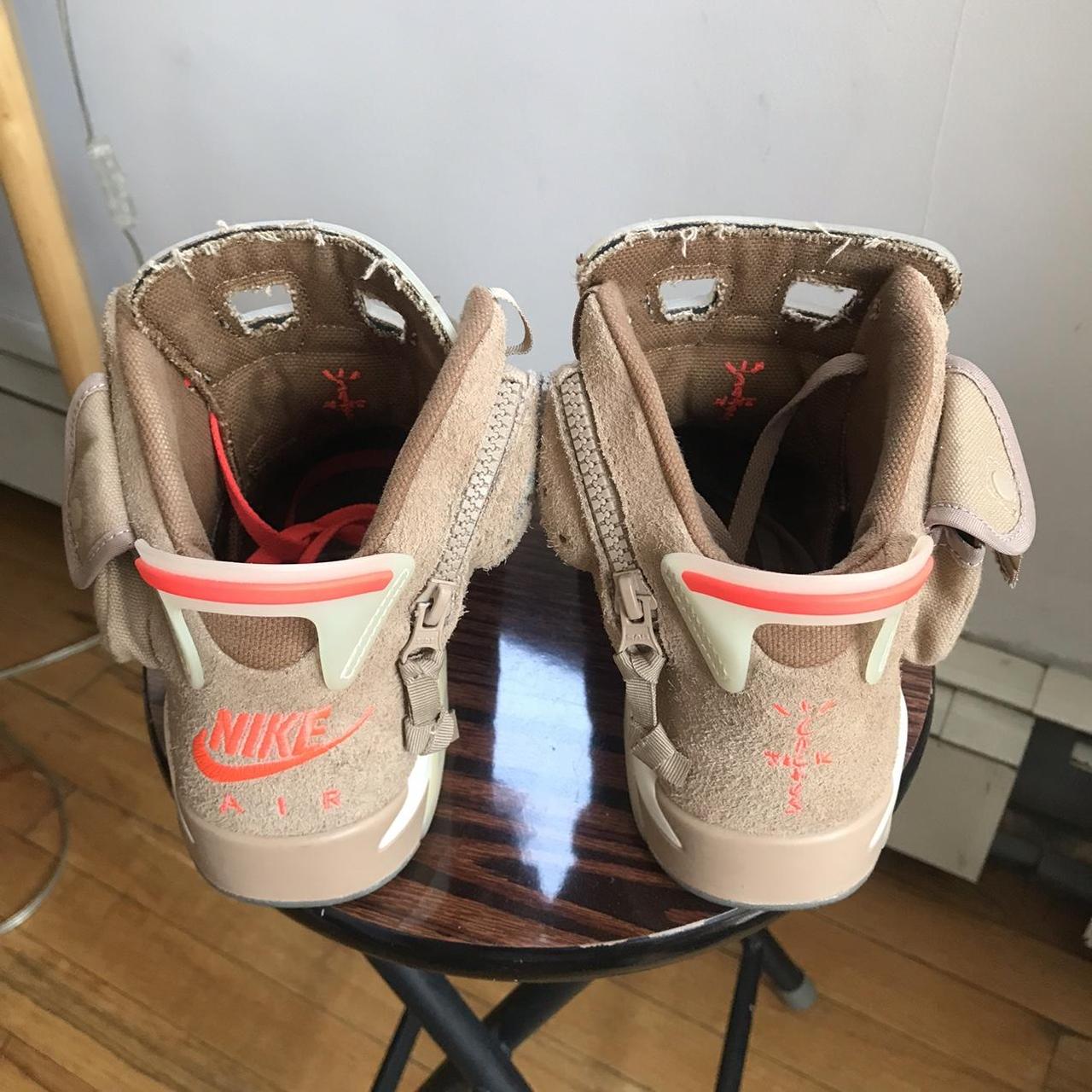Travis Scott Men's Tan and Orange Trainers | Depop