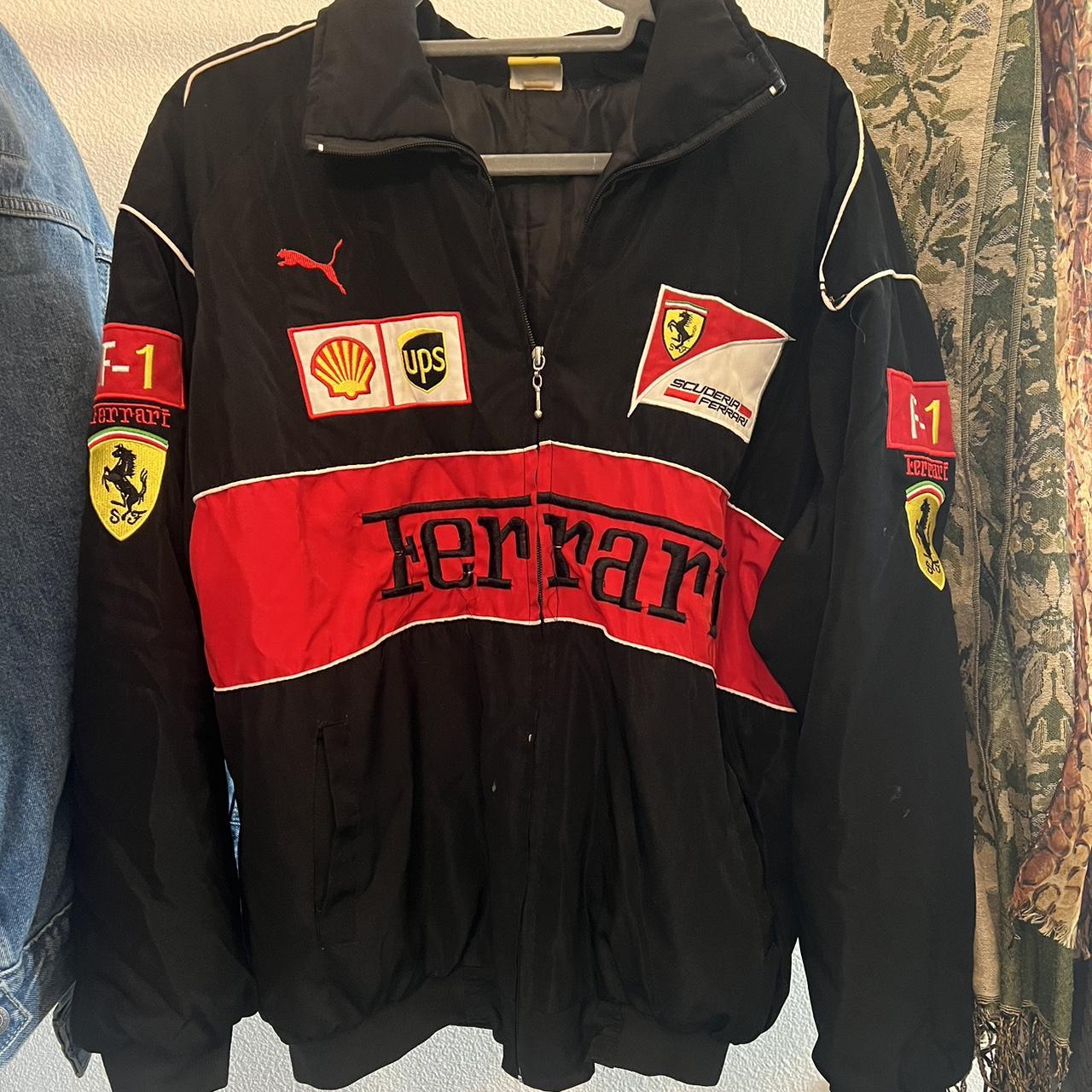 ferrari jacket/ puffer marked xl but fits like a... - Depop