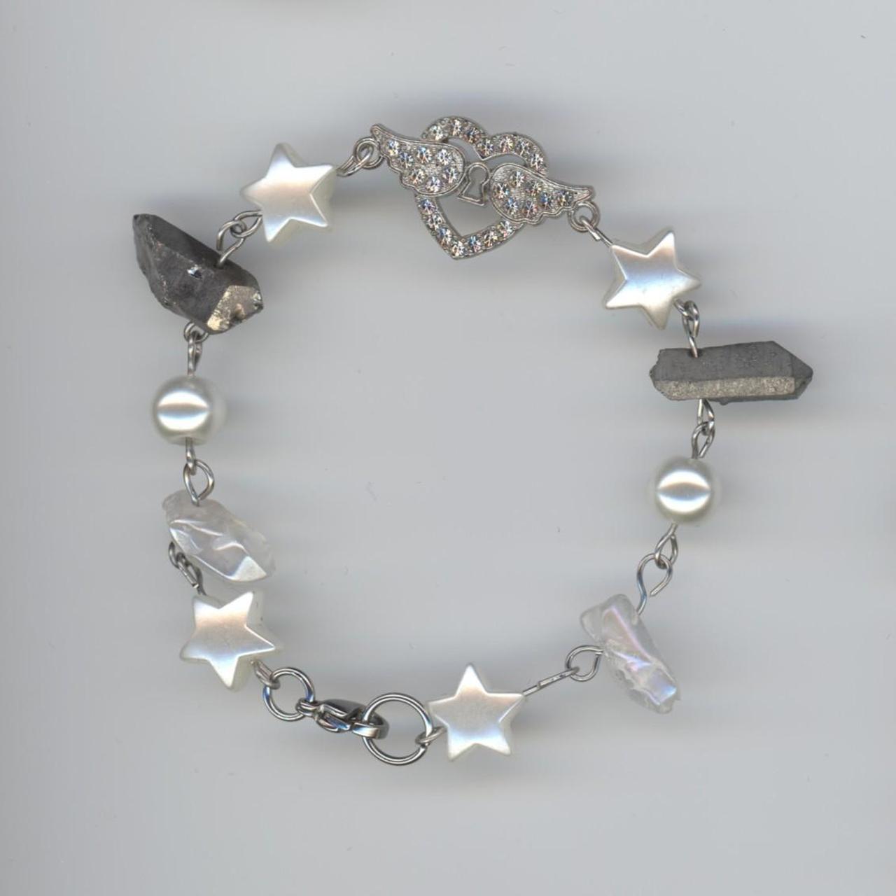 Handmade Y2K Acubi bracelet With stars and... - Depop