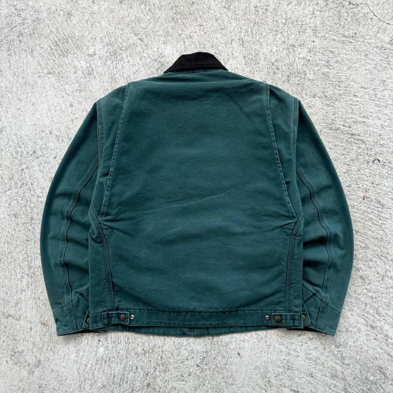 Vintage Carhartt Detroit Jacket J43 HTG ( Hunter... - Depop