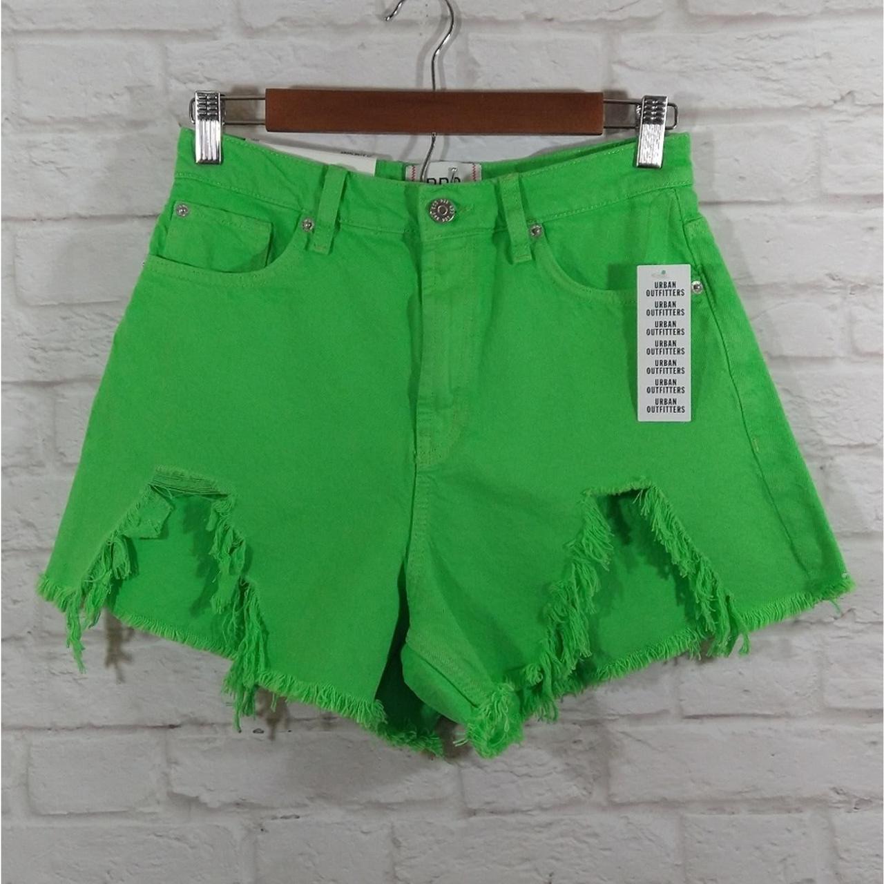 F Urban Outfitters BDG Bright Neon Green Distressed... - Depop