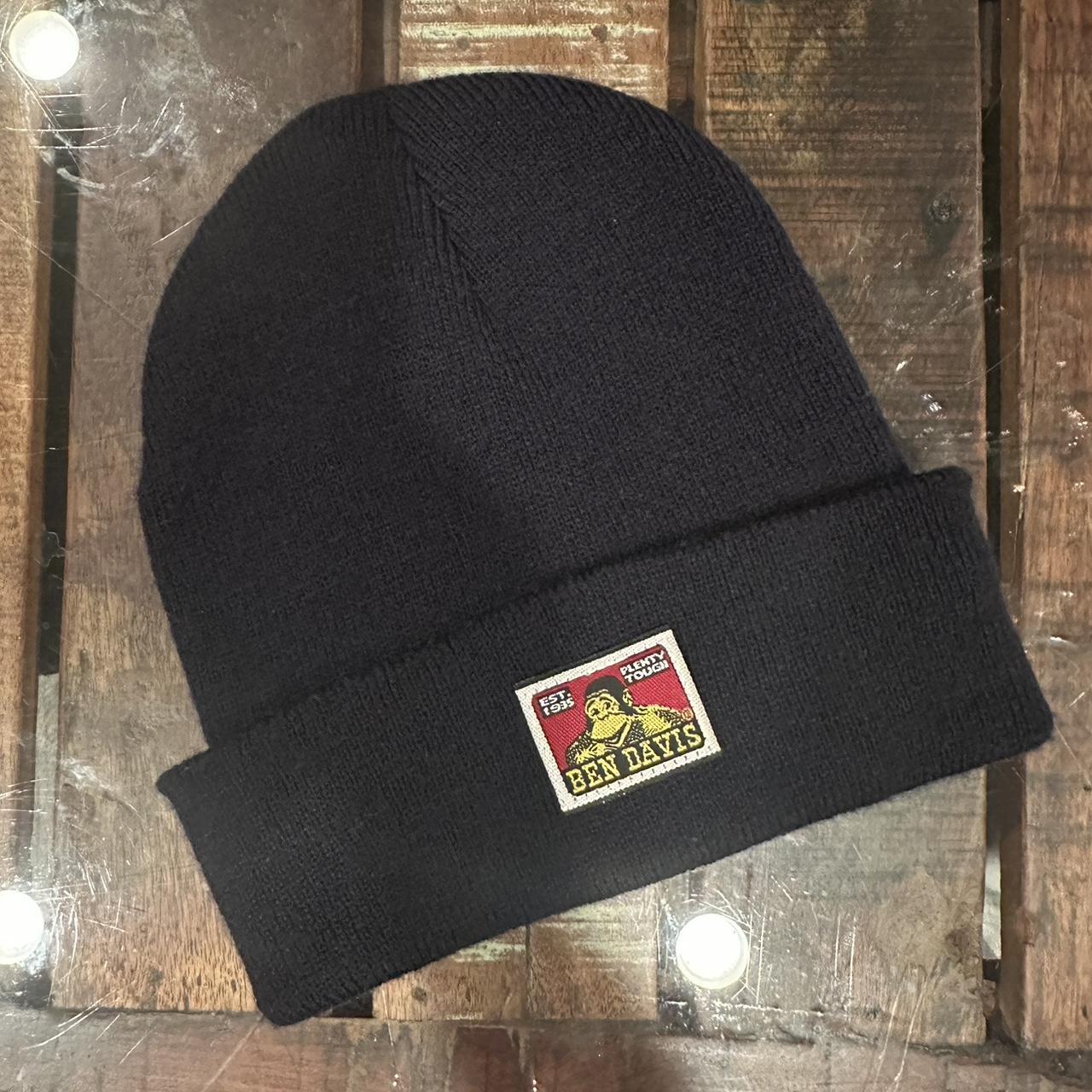 Ben Davis beanie dark navy blue unisex - Depop