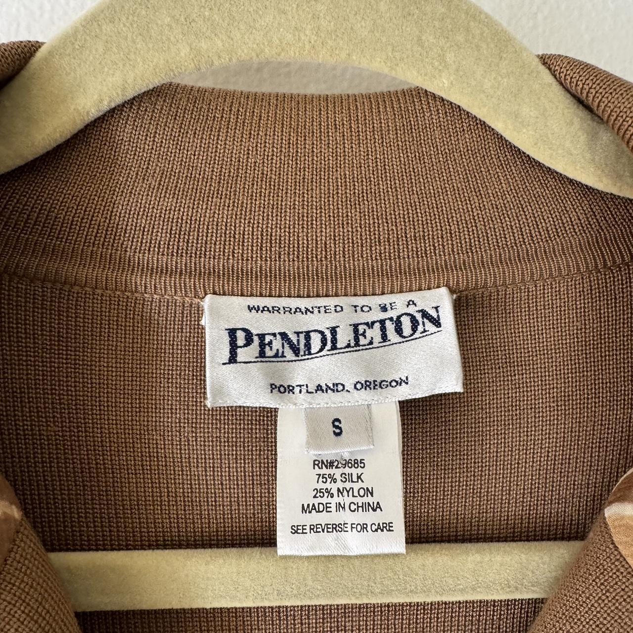 brown Pendleton button up sweater -white and brown... - Depop