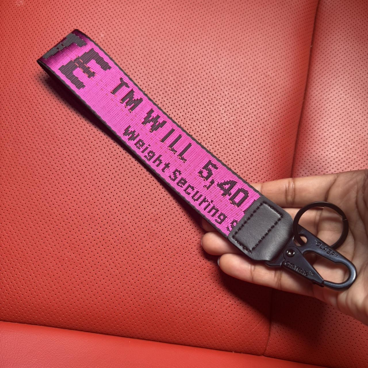 Off-White Keychain - Metallic Fuchsia !!Doesn’t come... | Depop
