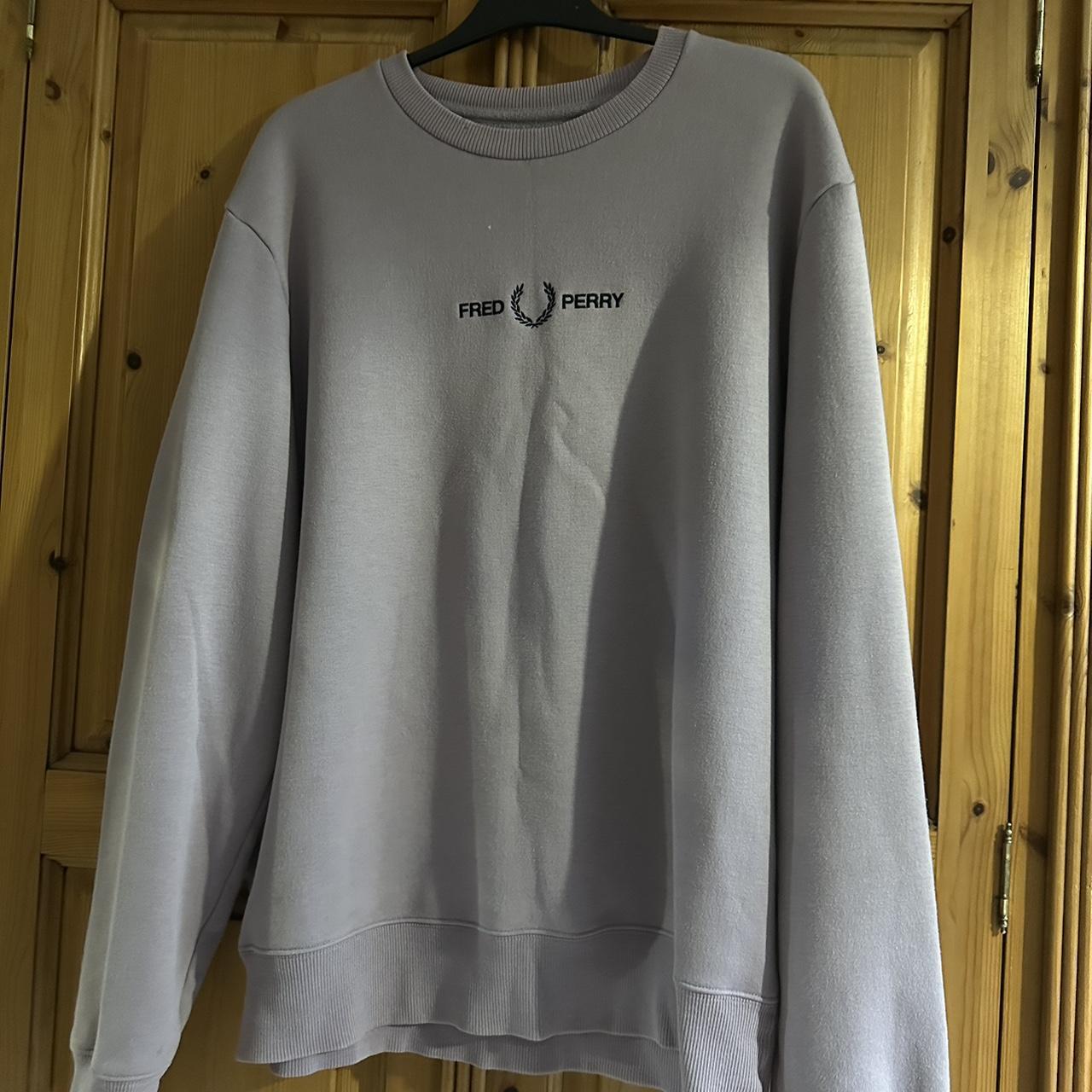 Men’s lilac/grey Fred perry jumper. Size large... - Depop