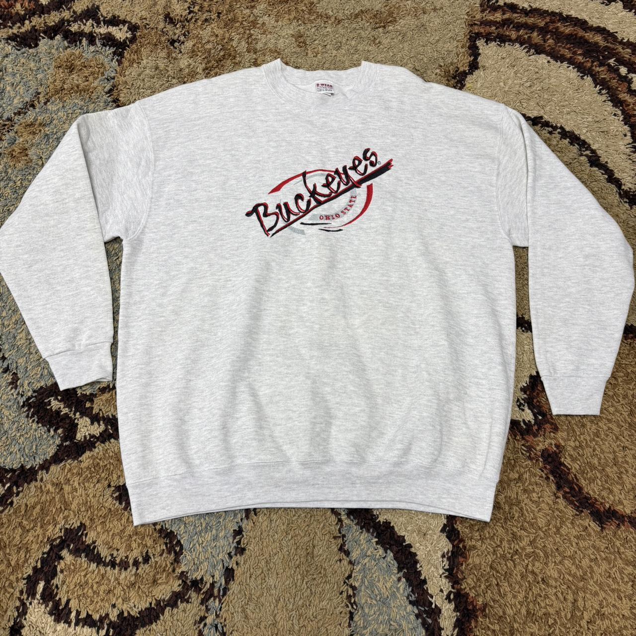 Ohio State Buckeyes Grey Vintage crewneck... | Depop