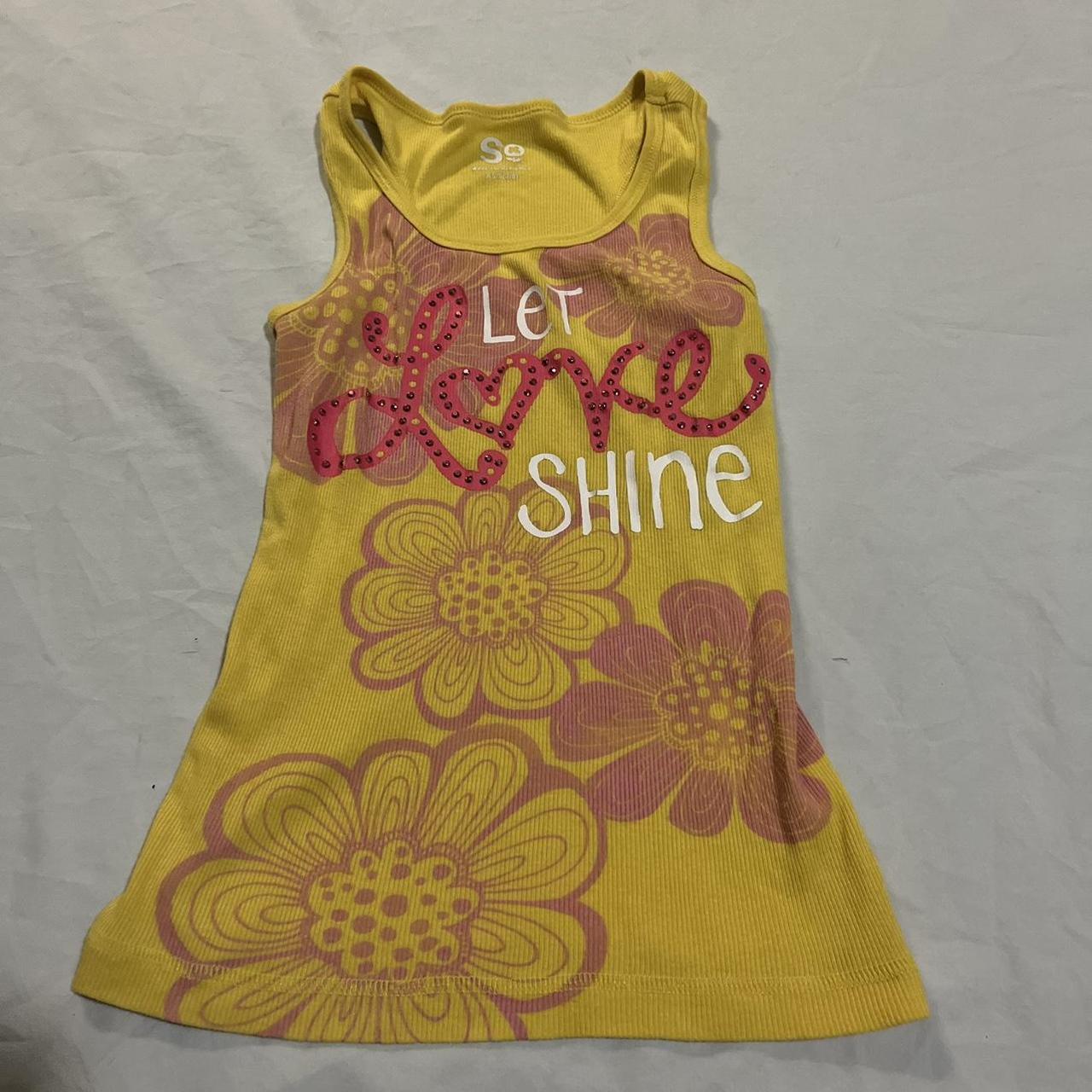 Yellow and pink Y2K tank top #y2kfashion #y2k #2000s... | Depop