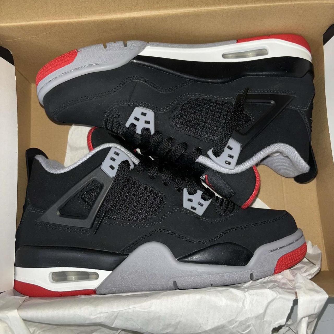 Jordan 4 retro (GS) ‘breds’ - Depop