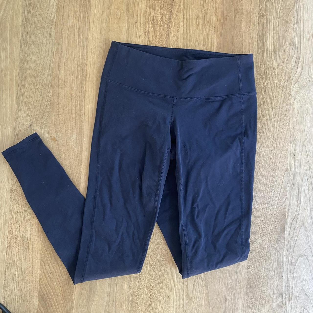 cute and comfy navy athleta leggings low/mid... - Depop