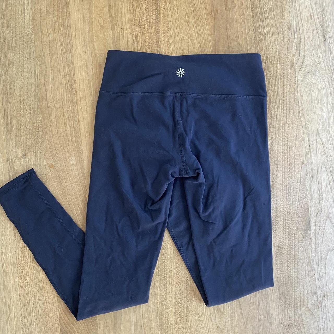 cute and comfy navy athleta leggings low/mid... - Depop