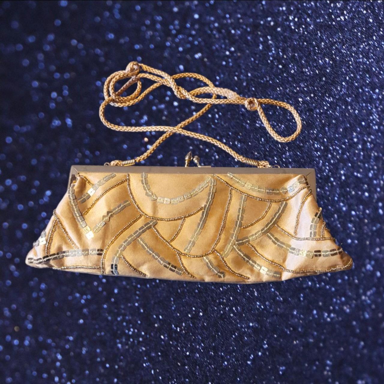 Y2K satin and sequence evening bag Cute retro style... | Depop