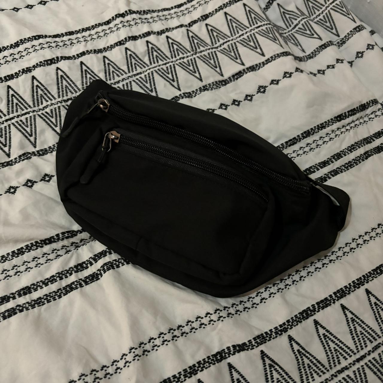 Basic small black Fanny pack Front of Fanny pack is... - Depop