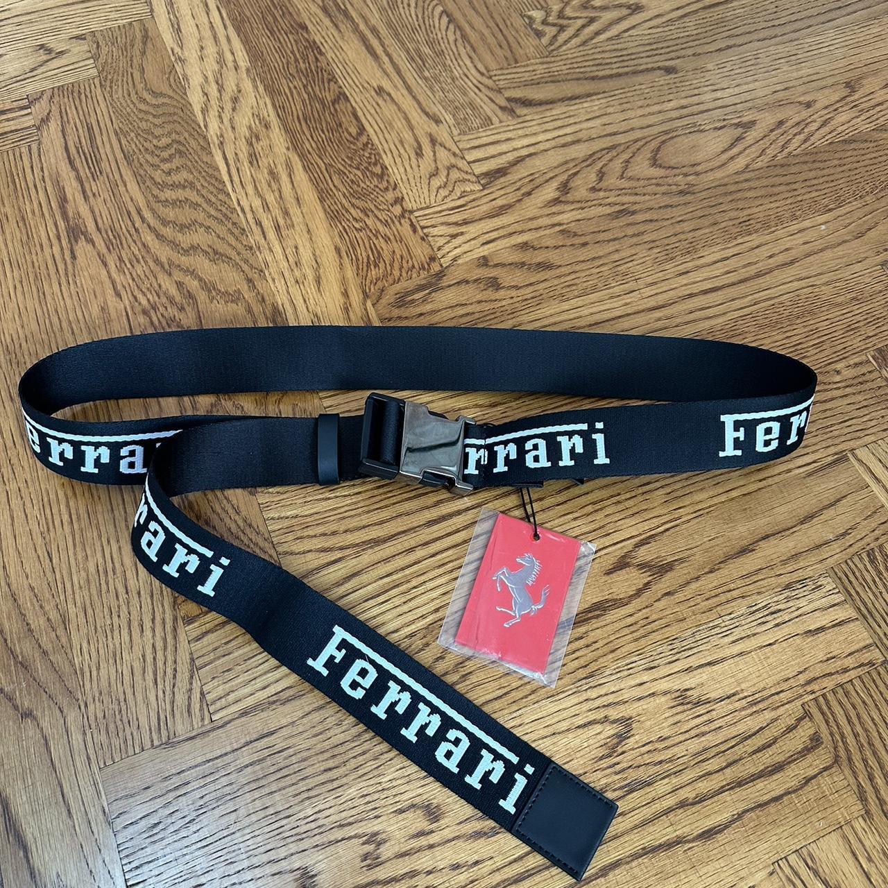 Ferrari Men's Black Belt | Depop