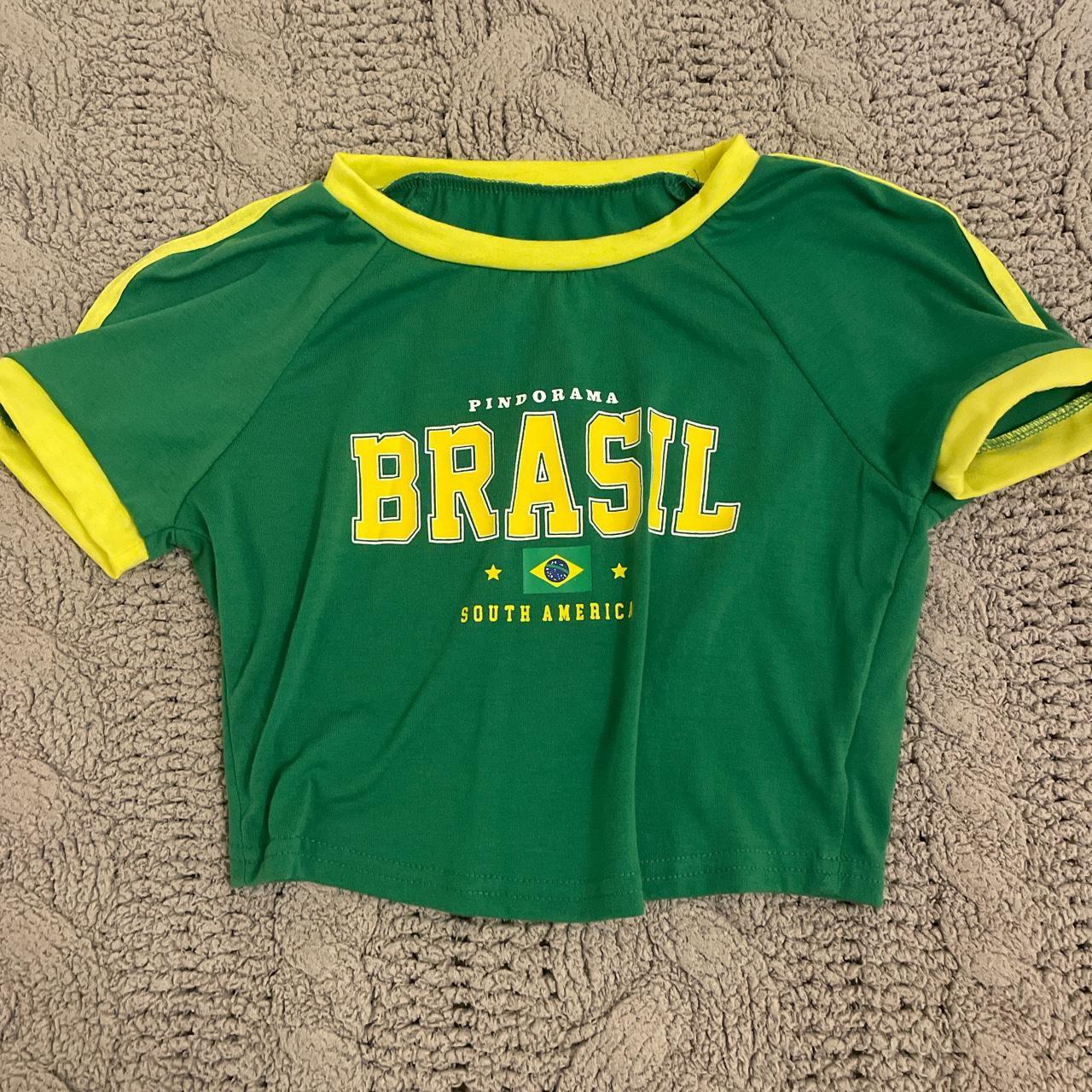 🤍Brazil sport crop top t shirt 🤍size XS 🤍worn... - Depop