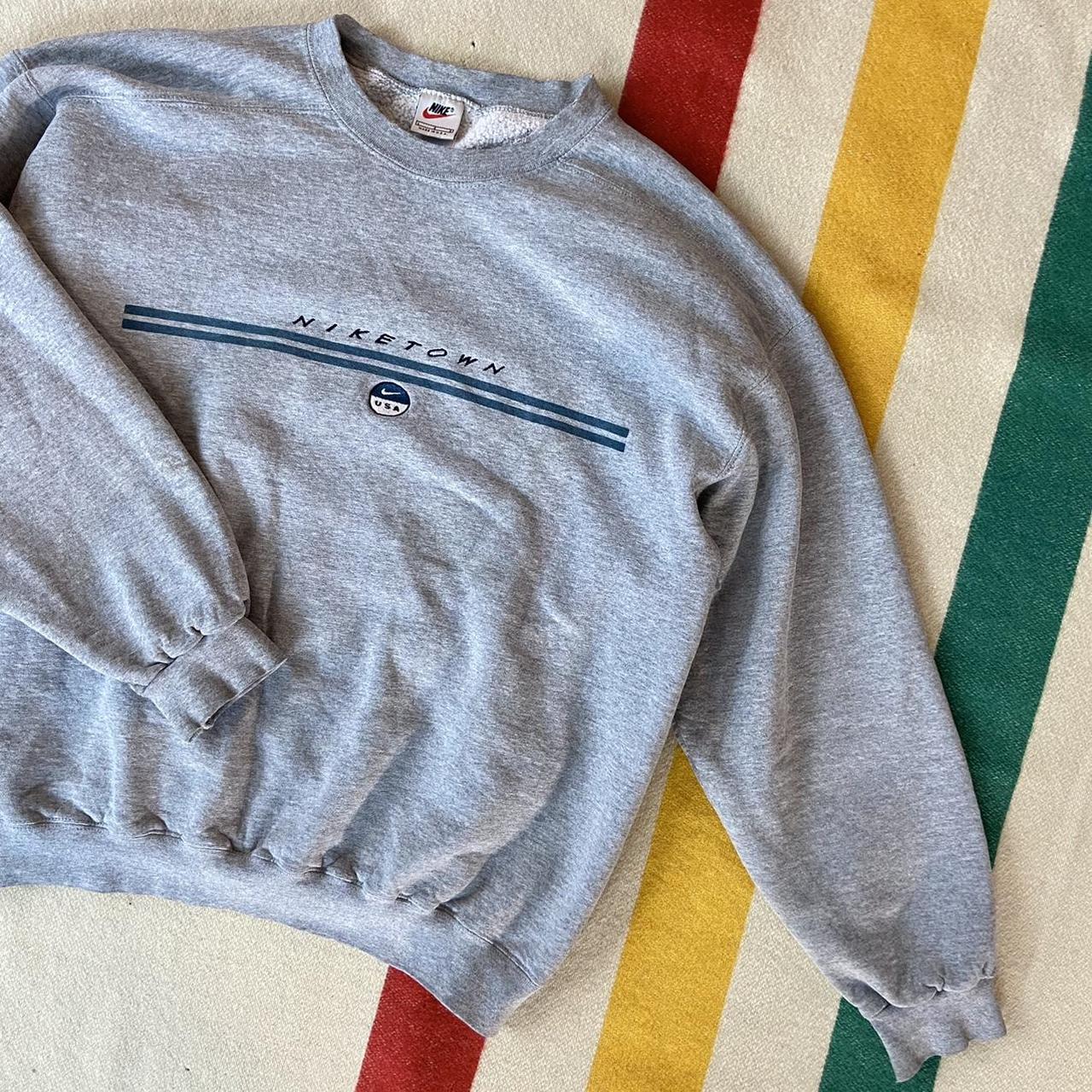 Vintage early 90s Nike Pullover Sweatshirt on Orange... - Depop