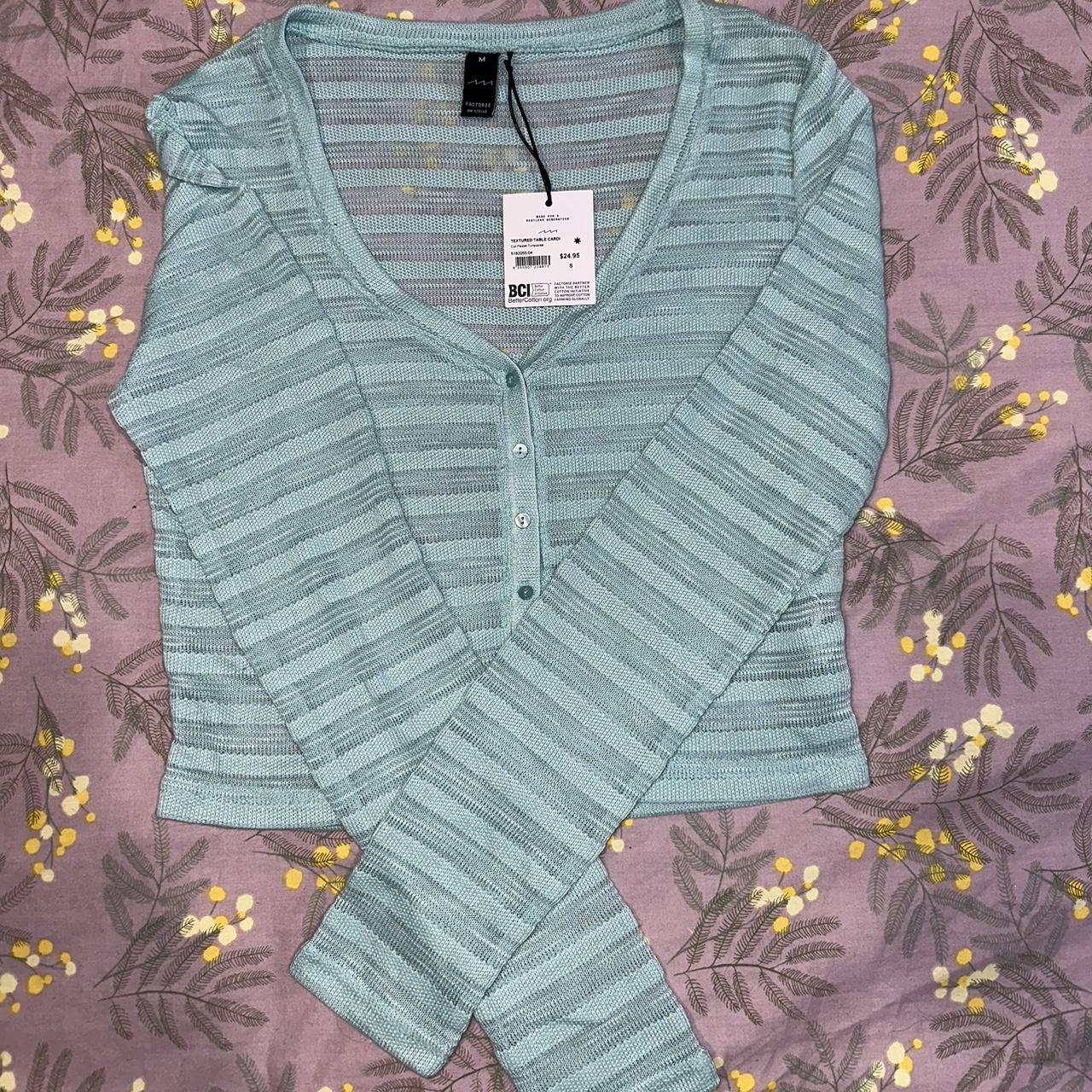 Small Factorie long sleep crop top Light weight... - Depop