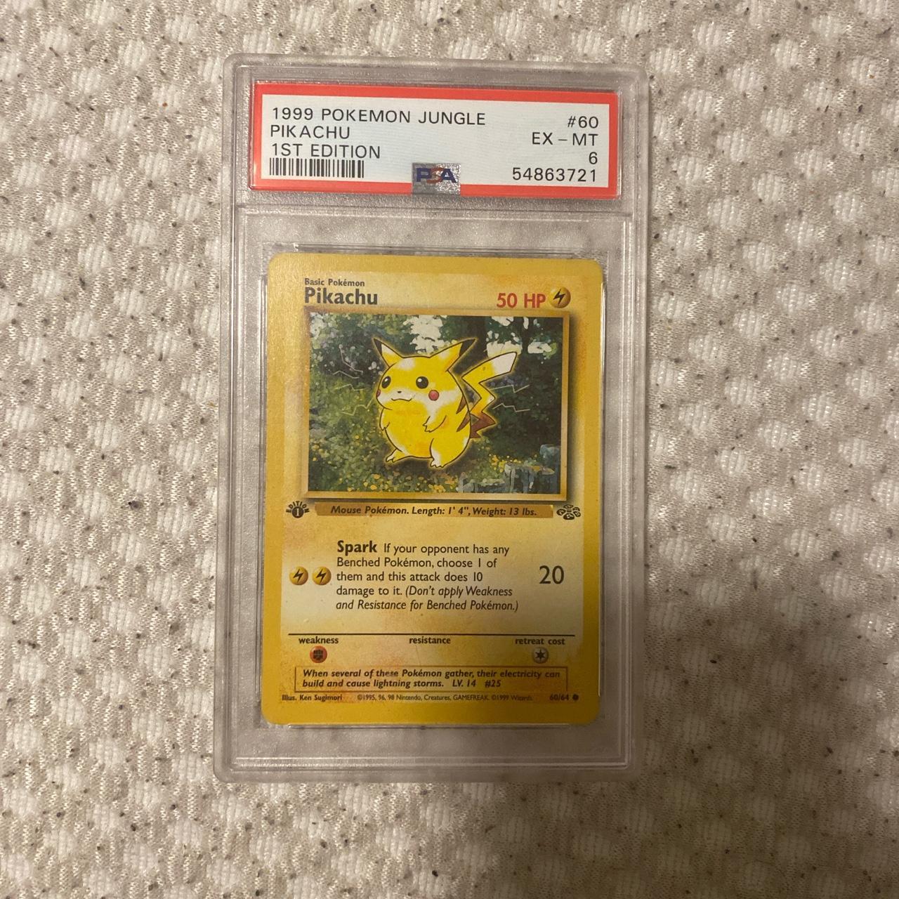 1999 Pokémon jungle pikachu 1st edition PSA graded - Depop