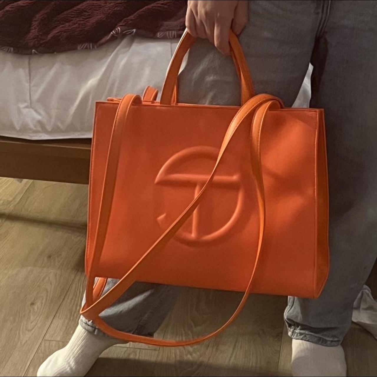 Medium orange Telfar! Used one time, flawless. I... - Depop