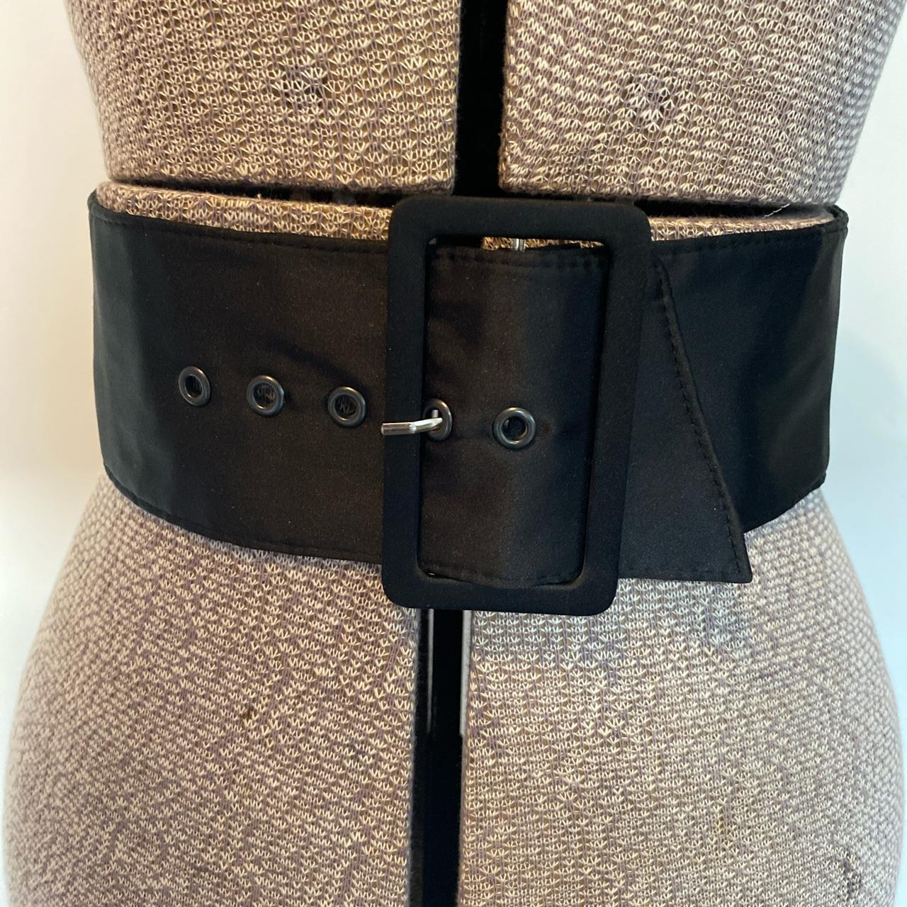 Wide black satin belt 76cm long Perfect add in to... - Depop