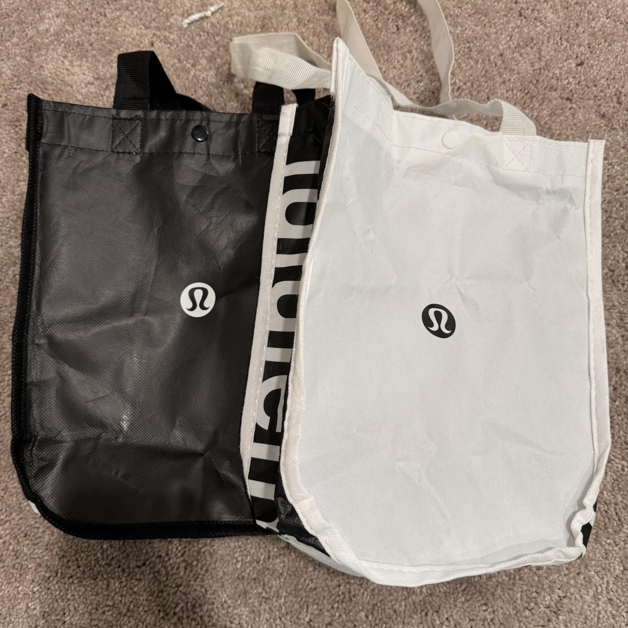 Lululemon bag 2-pack bundle. White and black bag.... - Depop