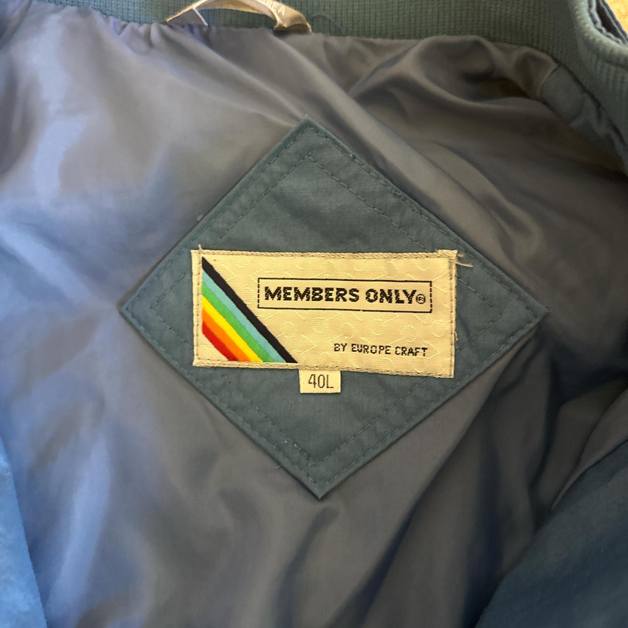 blue members only jacket size medium - Depop